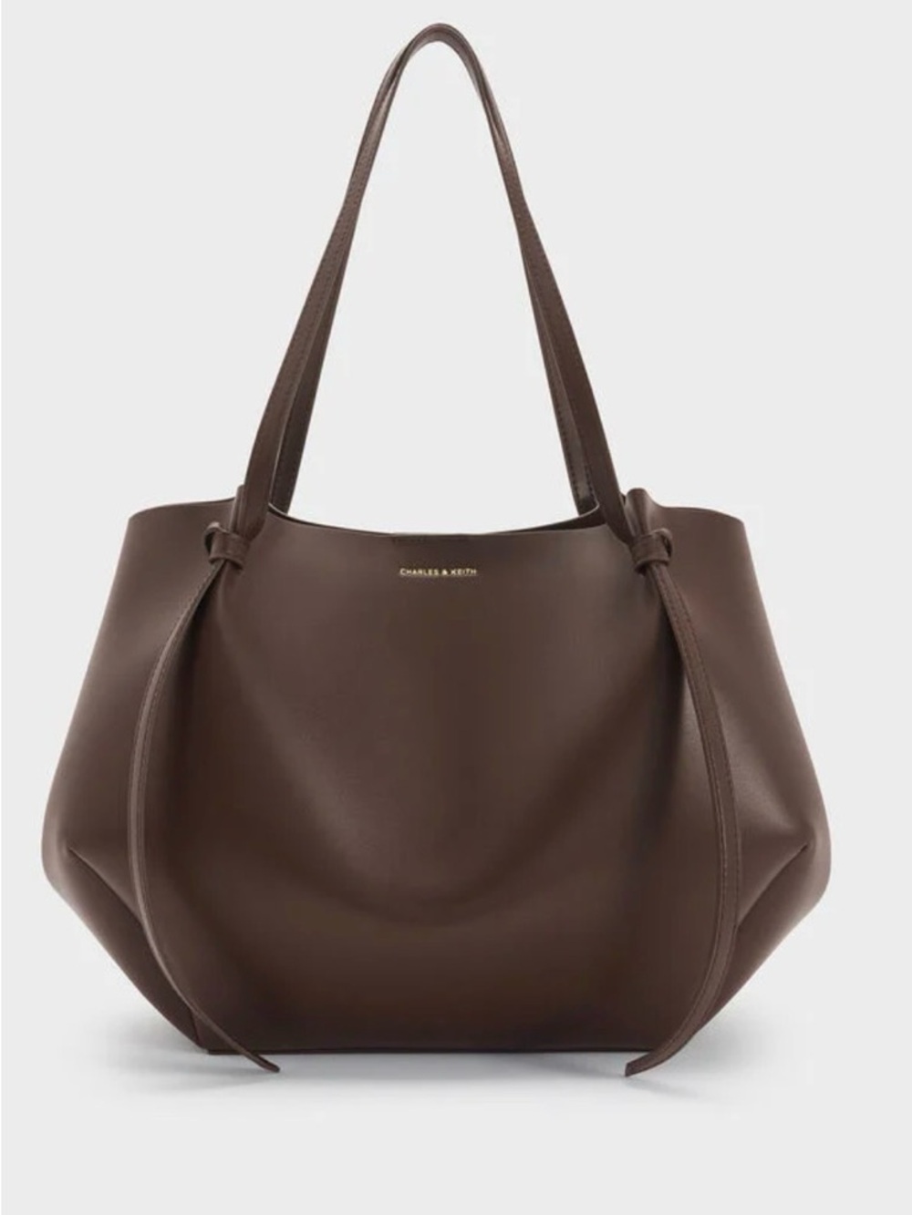 Charles & Keith | Bags | Charles Keith Xl Calla Tote Bag Espresso Brown ...